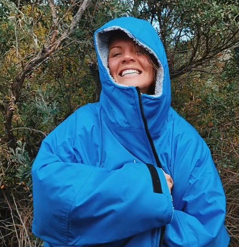 Ultra Warm Fleece Lined Weatherproof Jacket / Outdoor Changing Robe in ...